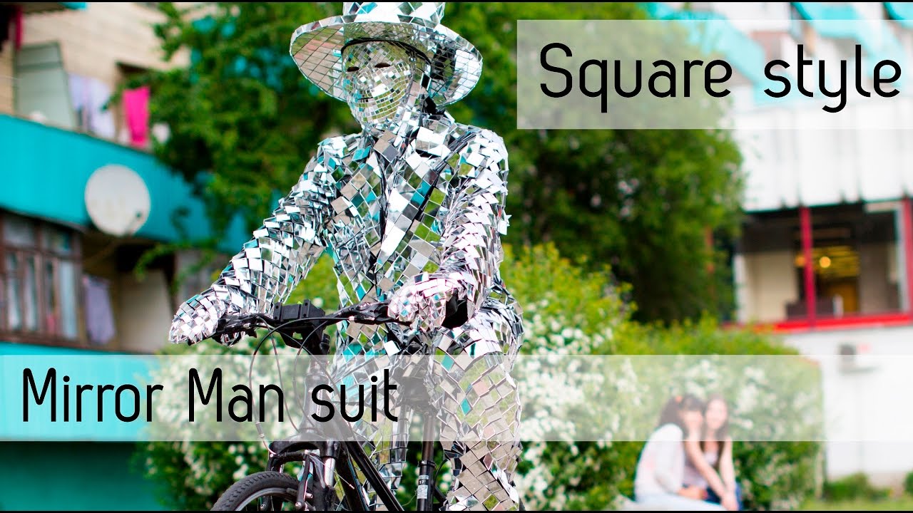 Disco ball Mirror Man costume suit - Square style ETEREshop _M34 - YouTube