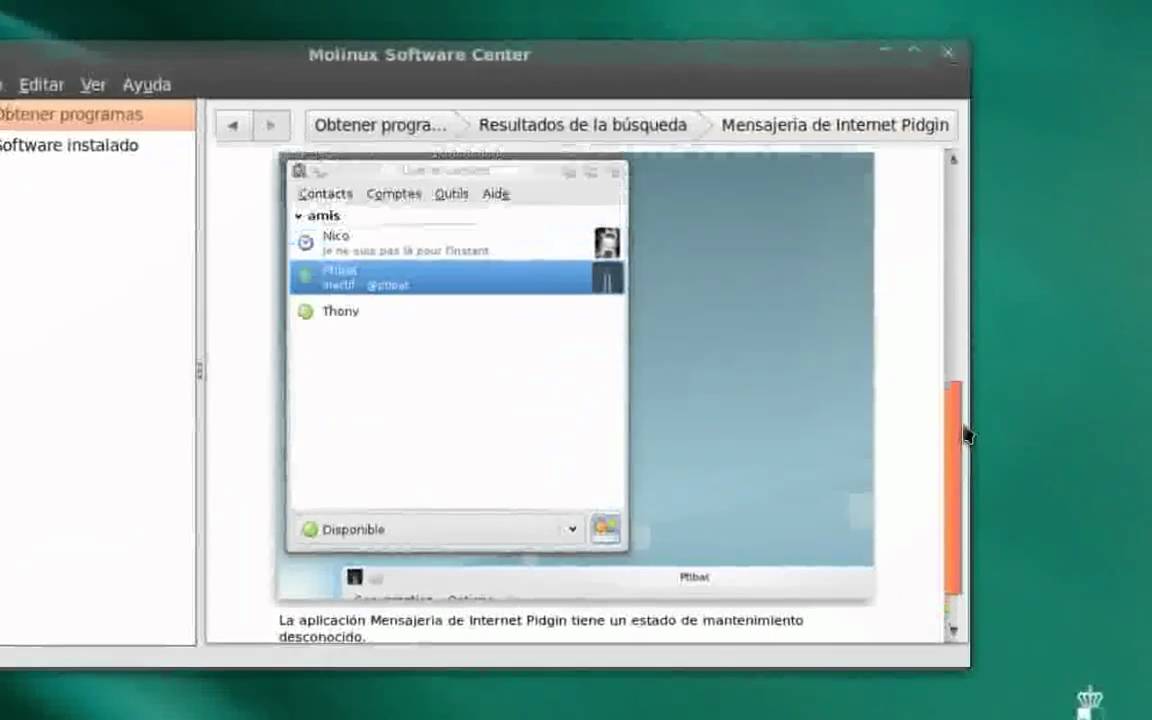 Molinux 6.0 - Videoconferencia: Pidgin - YouTube