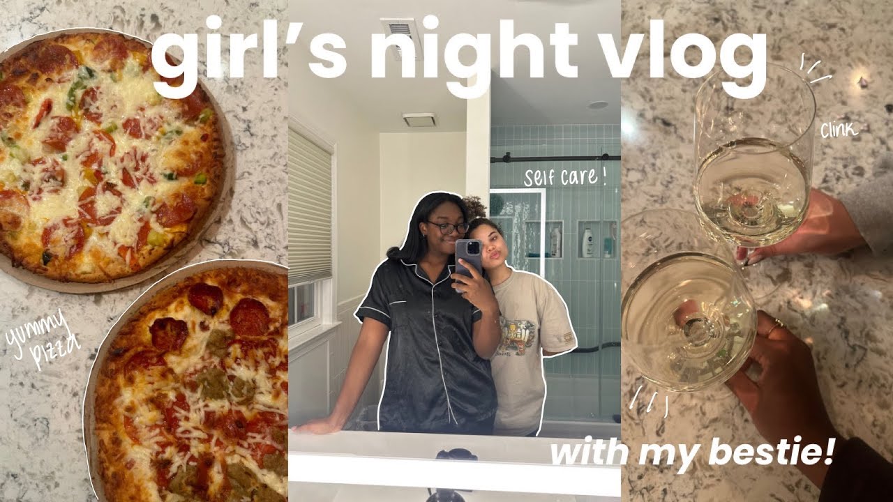 GIRL'S NIGHT VLOG | pizza making, sephora shopping, wine + selfcare ...