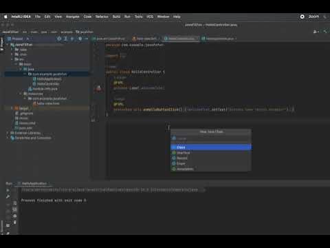 JavaFX - Buttons and Labels GUI - without FXML - YouTube