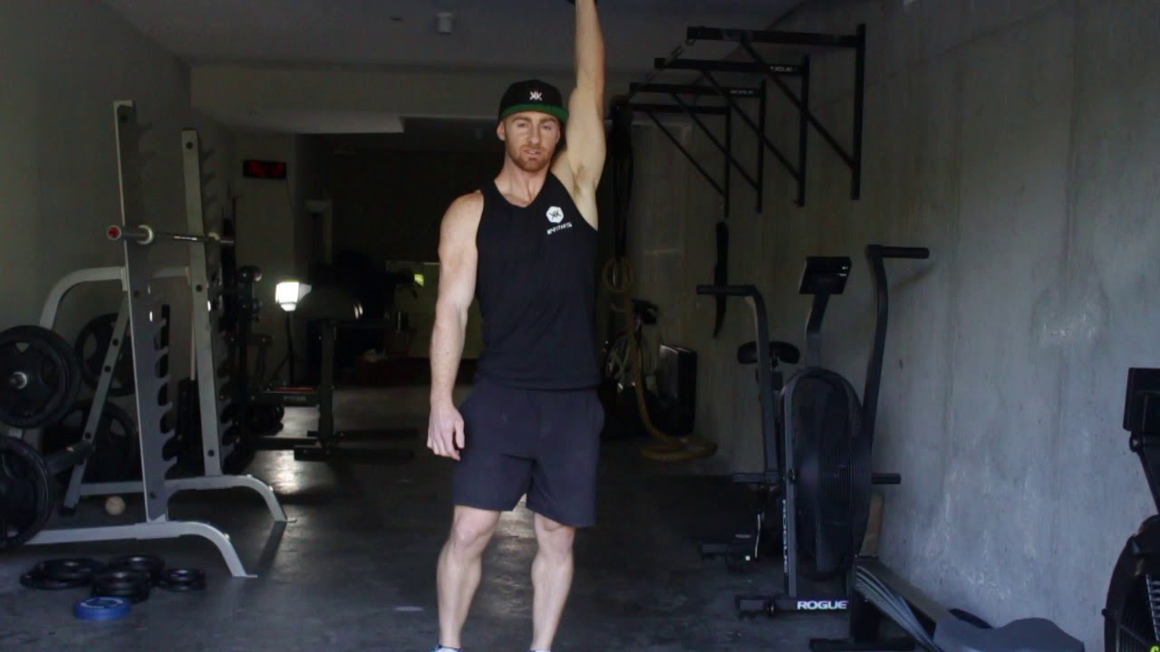 SIngle Arm DB Overhead Split Squat - YouTube