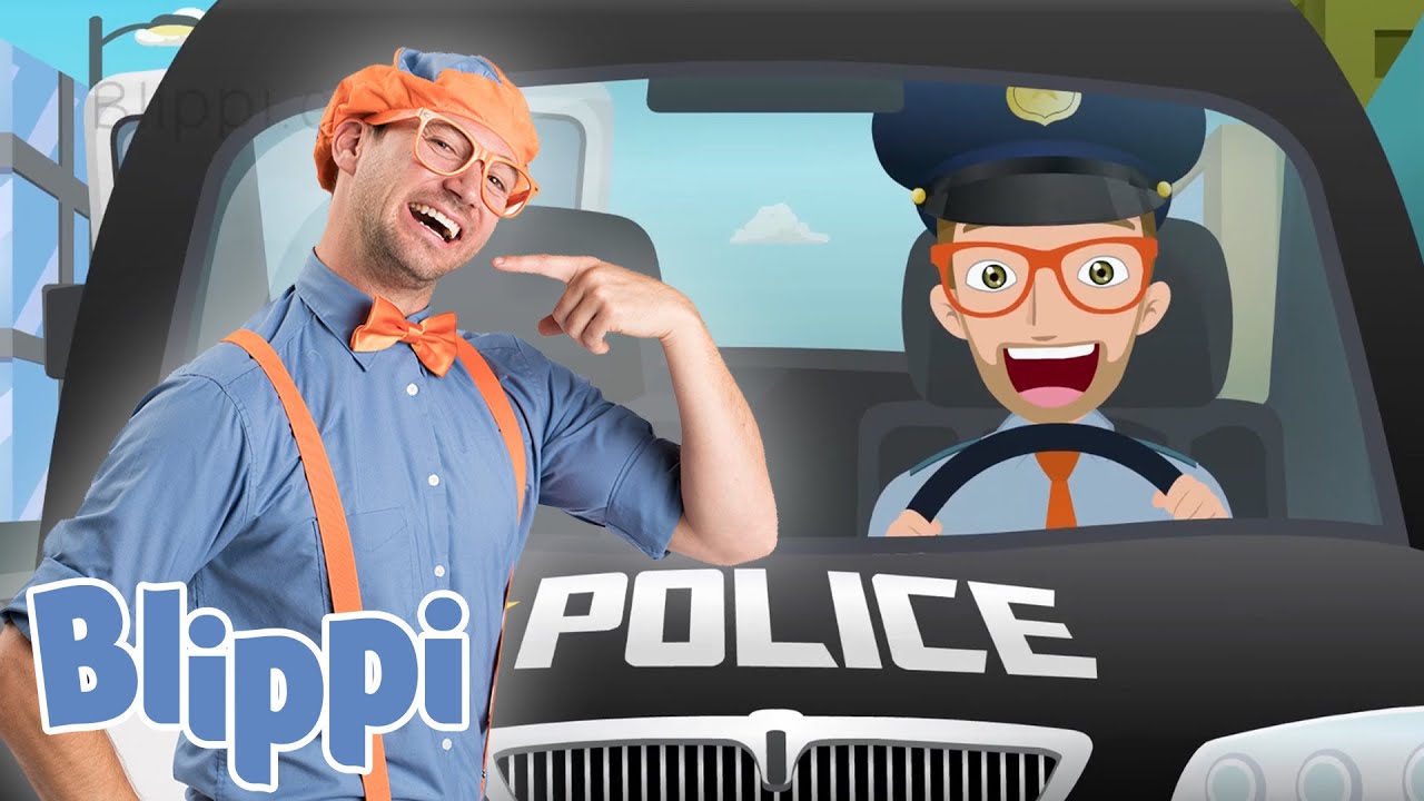 BLIPPI | Police Car Song | Nursery Rhymes and Kids Songs | Baby Videos ...