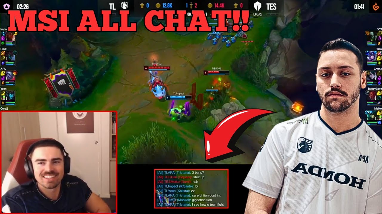 TL APA Is FLAMING TES In All Chat Game One Of MSI.... - YouTube