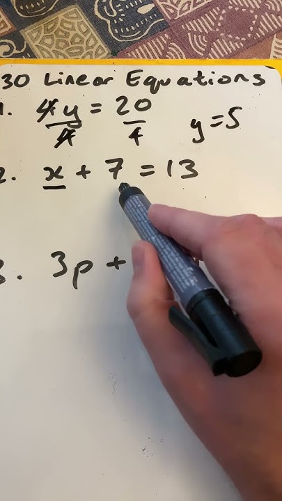 Topic 30: Linear equations #maths #gcsemaths #algebra - YouTube