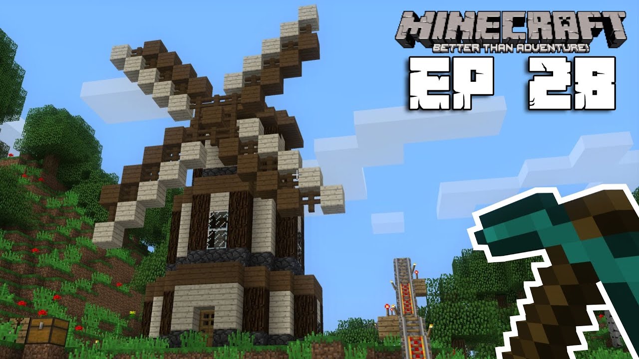 Windmill - Minecraft Beta: Better Than Adventure | EP 28 - YouTube