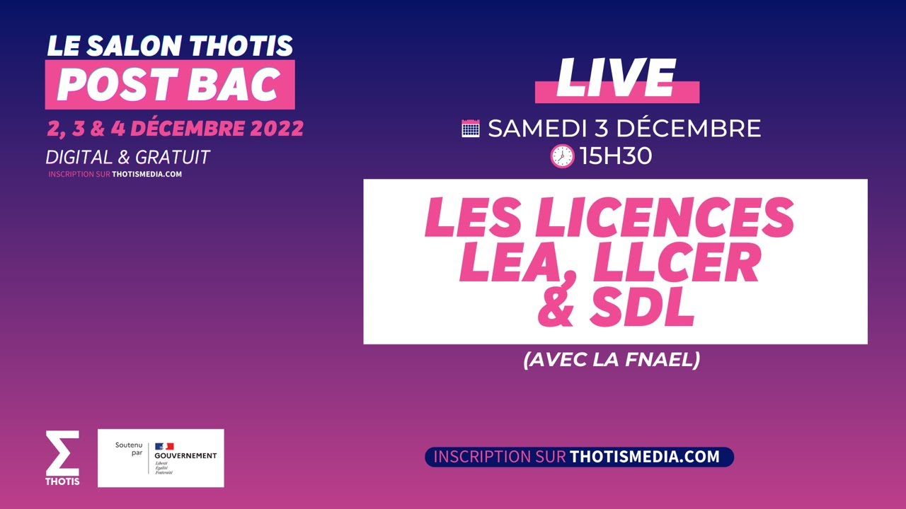Les Licences LEA, LLCER et SDL - Thotis - YouTube