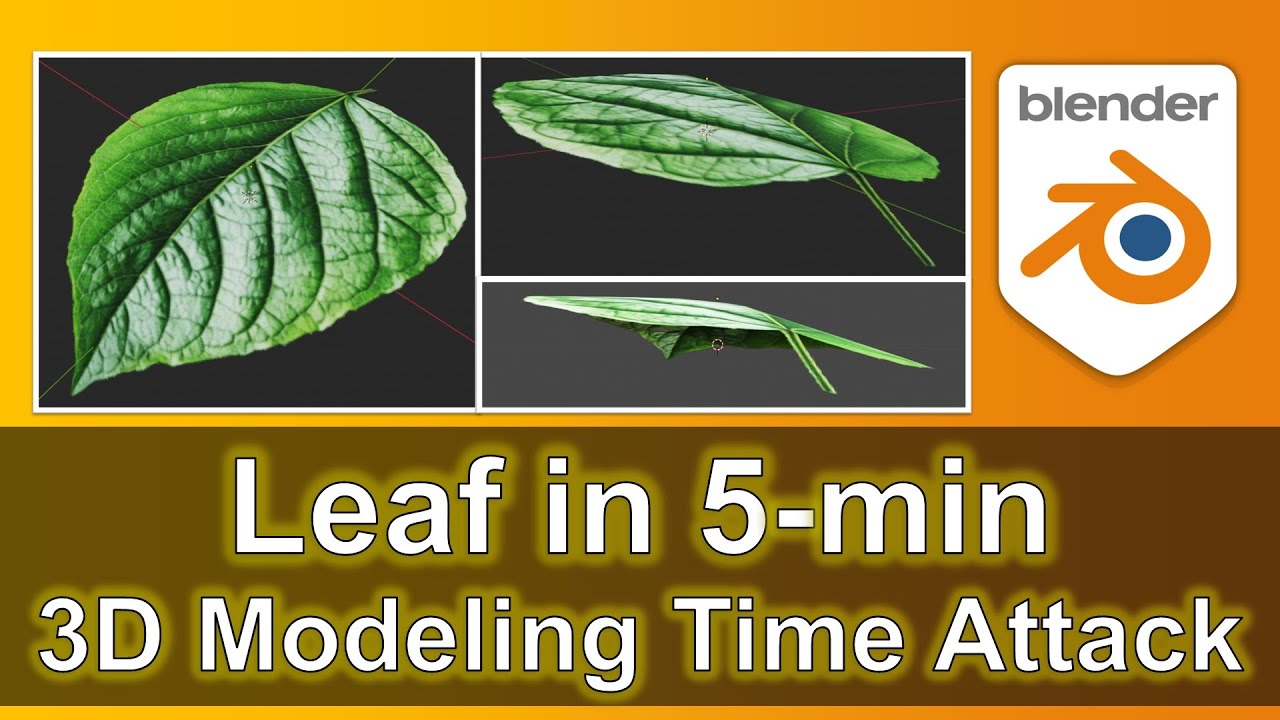 Leaf 3D Modeling | Blender Tutorial | 5 minutes time attack - YouTube