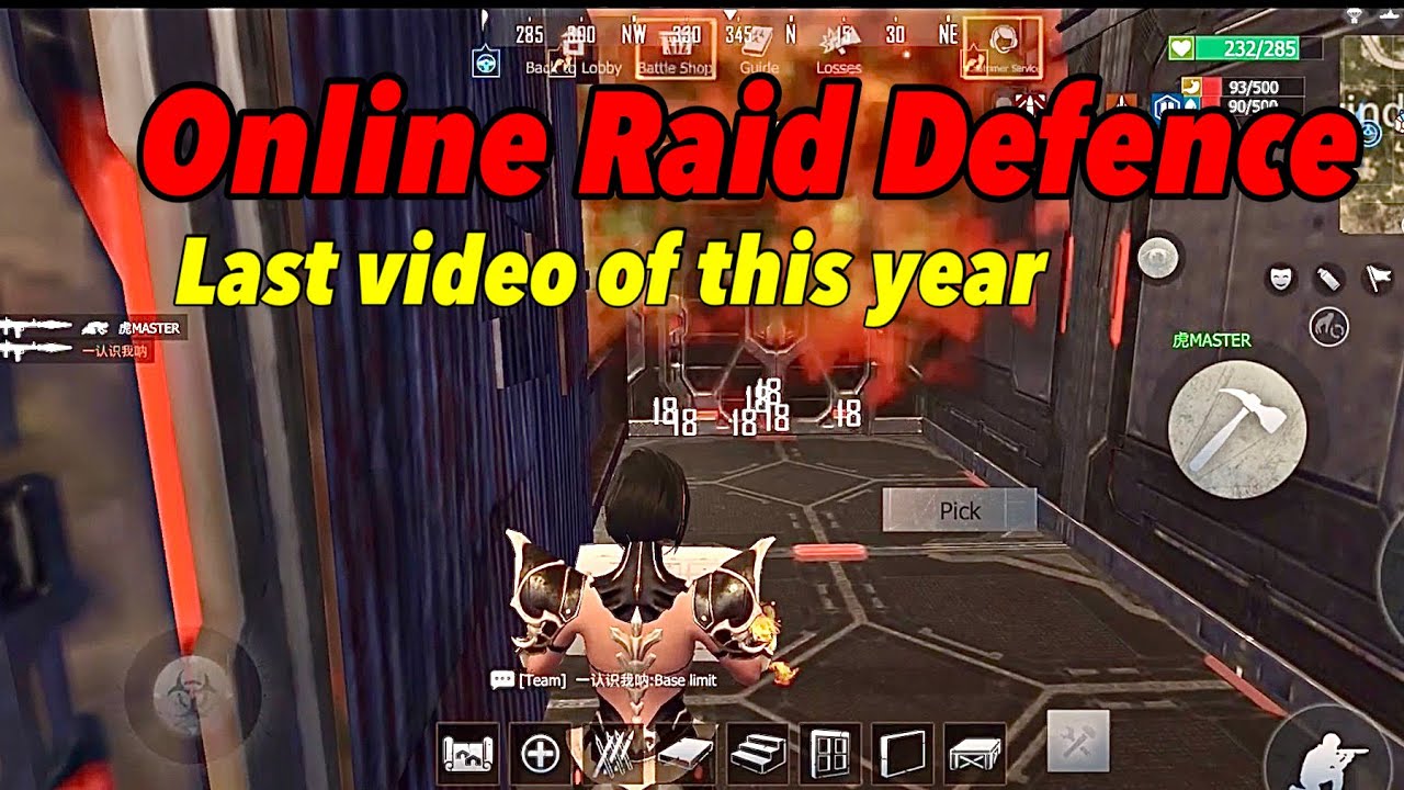 Online raid defence // first time saw enemy come raid with robort ...