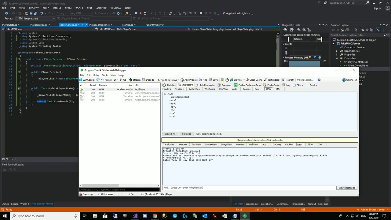 Let's build a Fake MMO Server - Part 1 (Setup and Update Location ...
