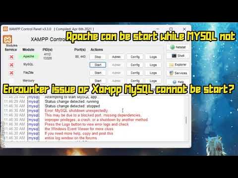 Solution: MySQL not working! XAMPP Control Panel cannot start! #blaze #xampp #mysql #solution # ...