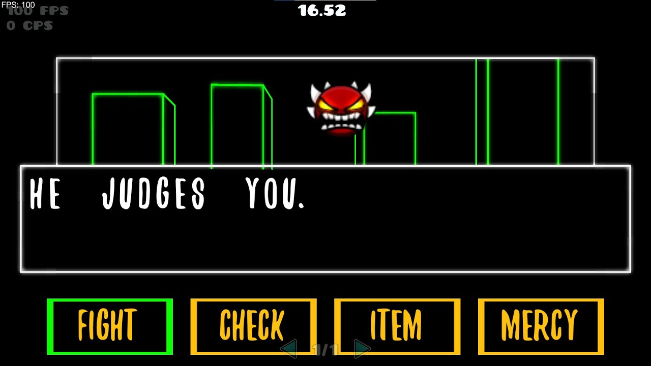 The Start Of An Adventure - Undertale Geometry Dash Working GUI - YouTube