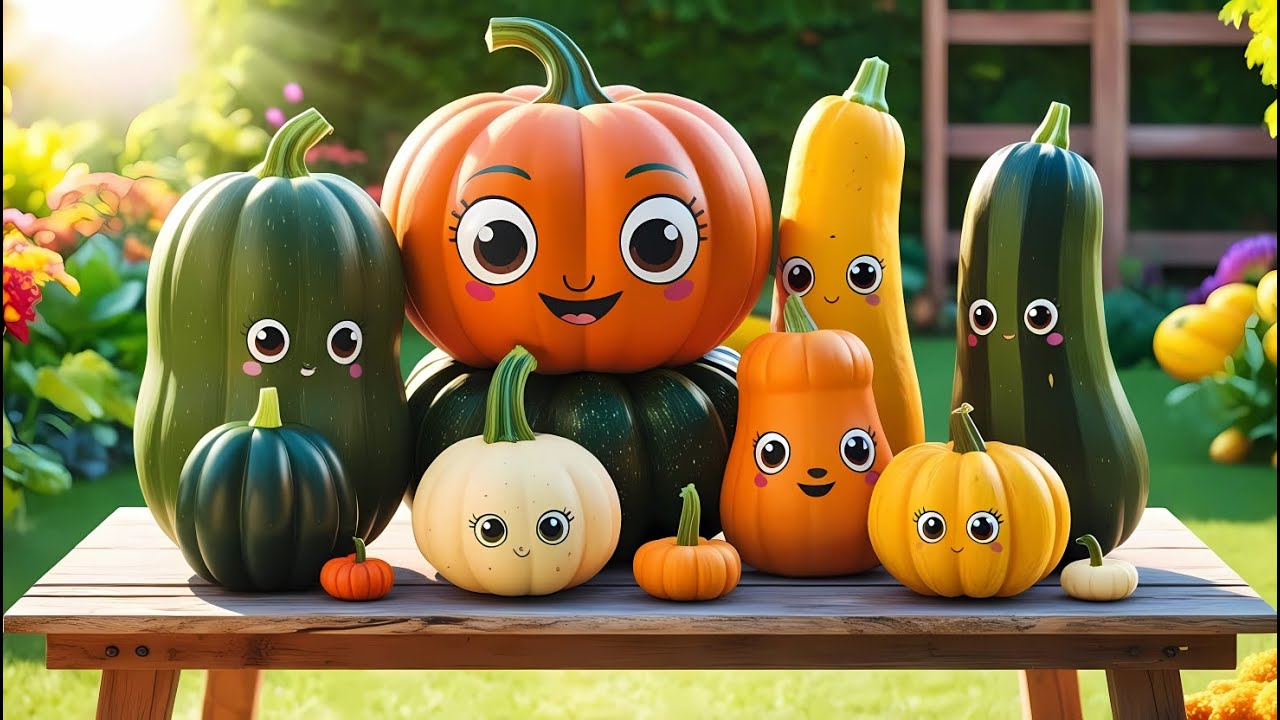 Top 10 Gourds & Squashes Vocabulary for Kids | Fun Learning Video - YouTube