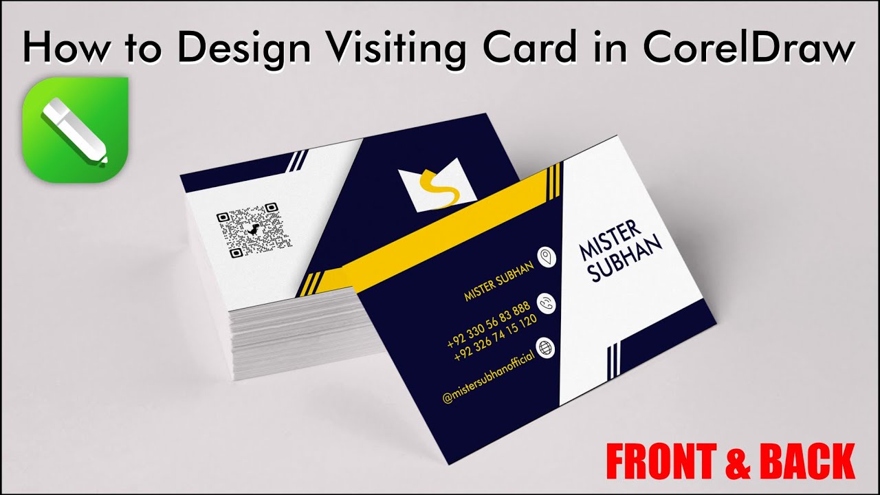 Master Front & Back Business Card Design in CorelDRAW | Step-by-Step ...