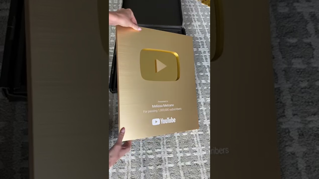 Surprising my family with my gold creator award!! Unboxing! 1,000,000 ...