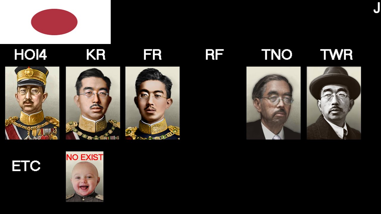 Hoi4 Japanese Portrait Compilation - YouTube