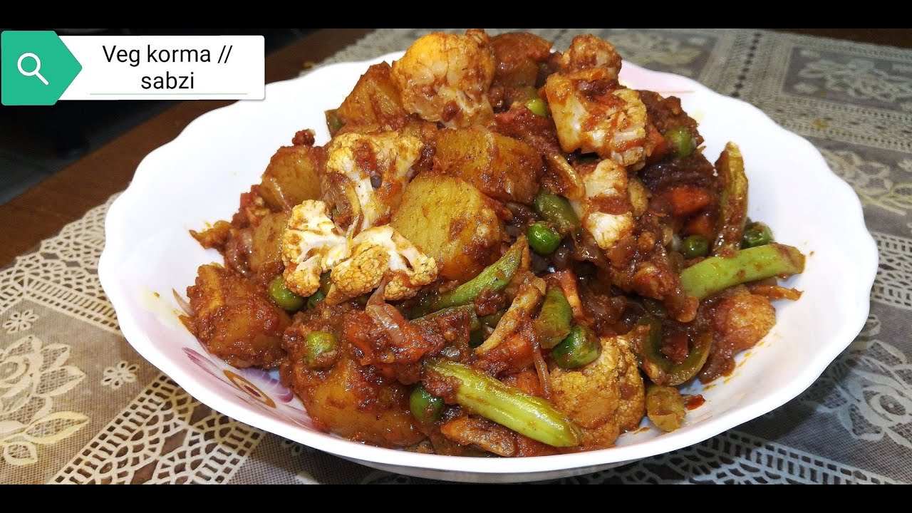 Easy and tasty mixed vegetable korma /sabzi| Mixed vegetable korma ...