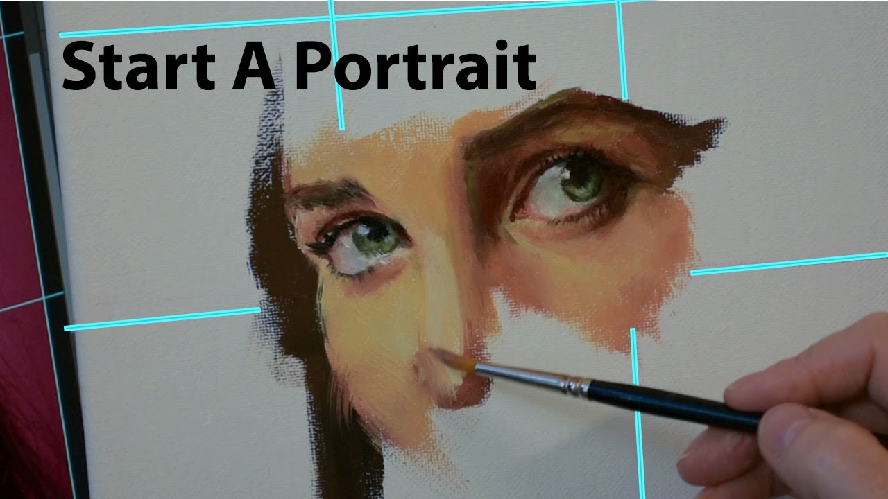 How To Start a Portrait Using A Grid - YouTube