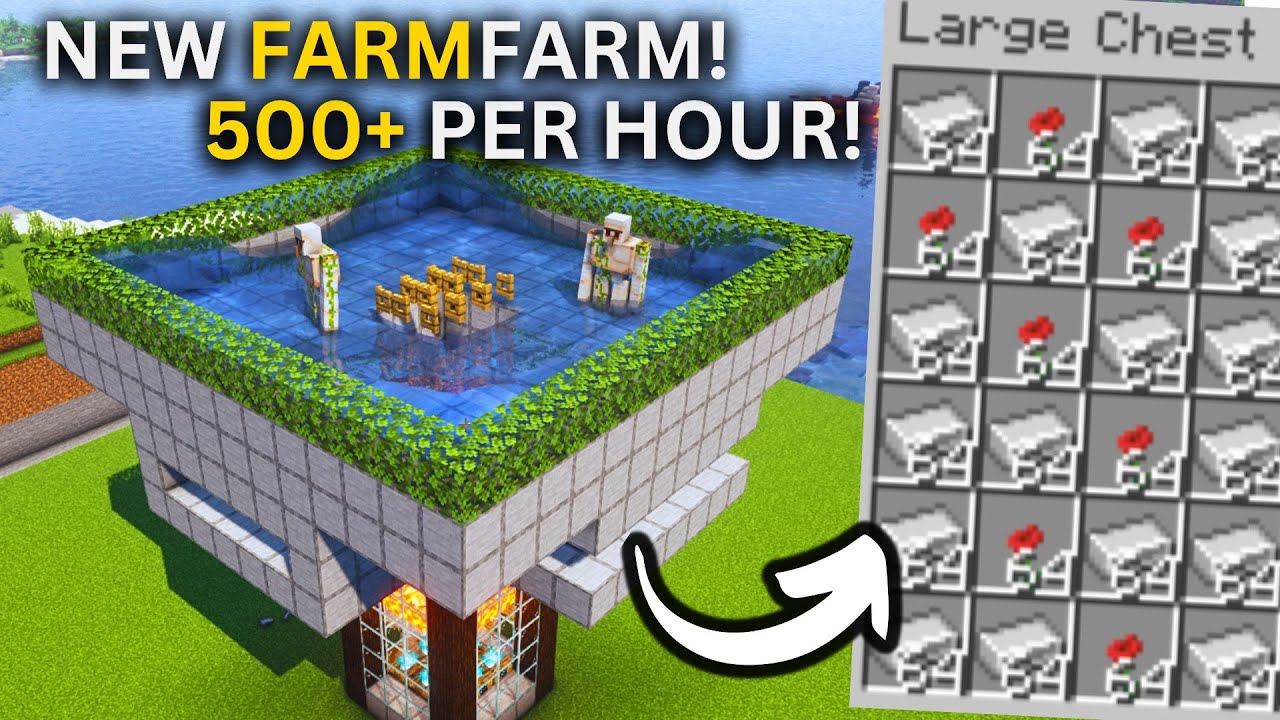 How to Make Iron Farm in Minecraft 1.21 Java And Bedrock - YouTube