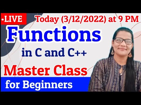 Function In C And C++|Live Class For Beginners|Zeenat Hasan - YouTube