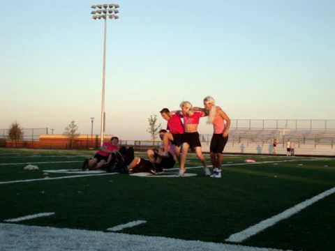 byron nelson hs powder puff freshman cheerleaders 2009 - YouTube