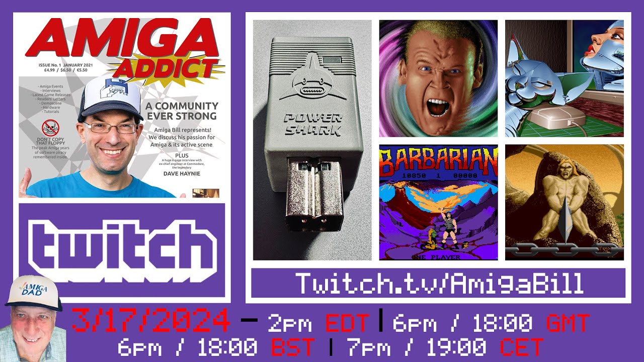 3/17/2024 Commodore Amiga - Power Shark USB-C Adapter, Barbarian Games ...