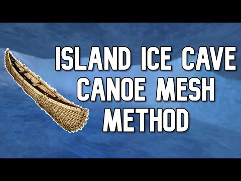 Ark Official How To Mesh Island Ice Cave with Canoe Method | PvP ARK ...