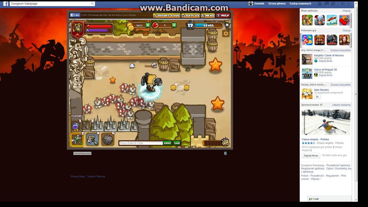 Prezentacja gry na facebook Dungeon Rampage - YouTube