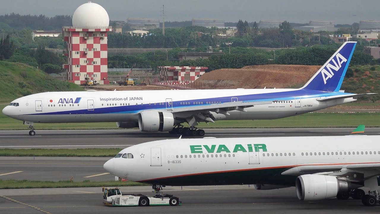 10 Minutes Compilation of Plane Spotting at Taipei Taoyuan Airport (TPE ...