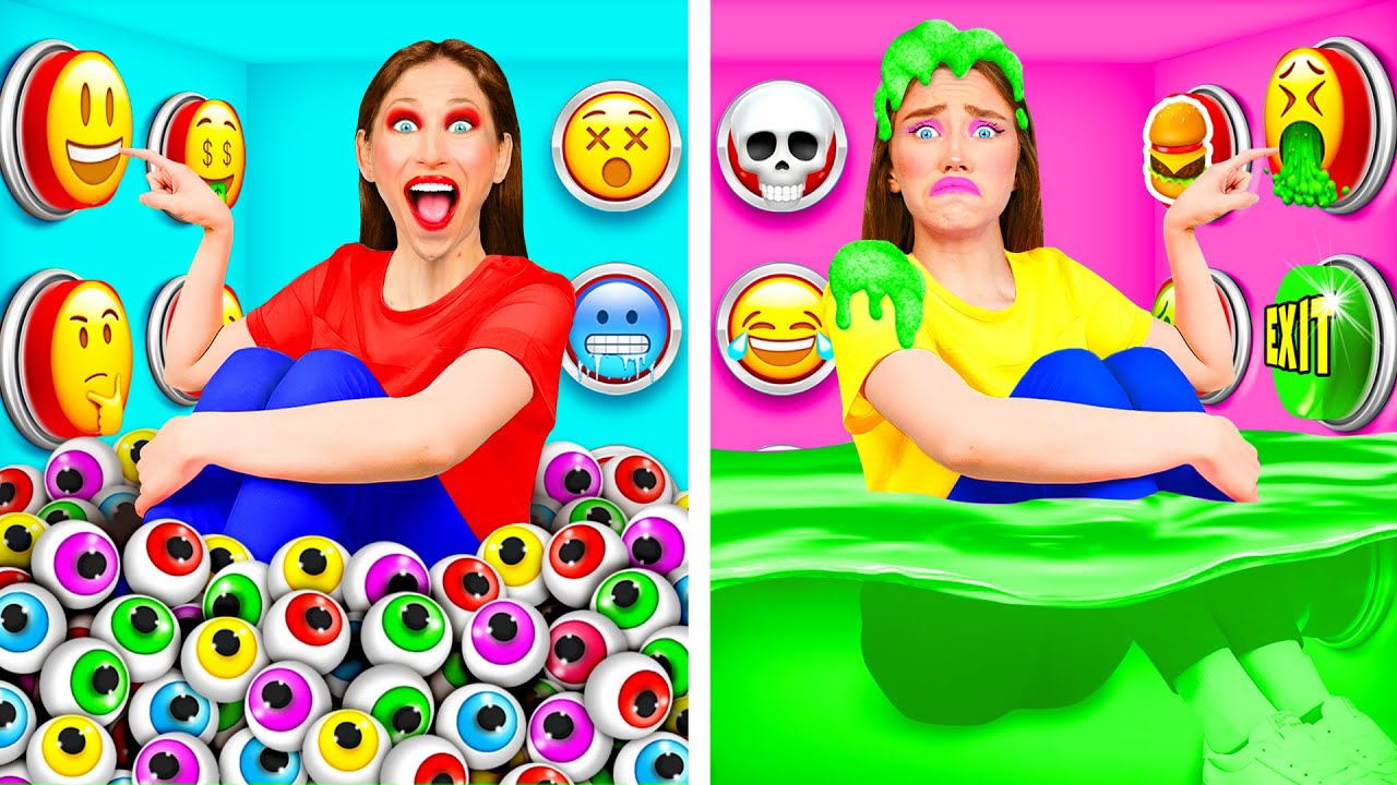 1000 Mystery Buttons Challenge Only 1 Lets You Escape | Funny Food ...