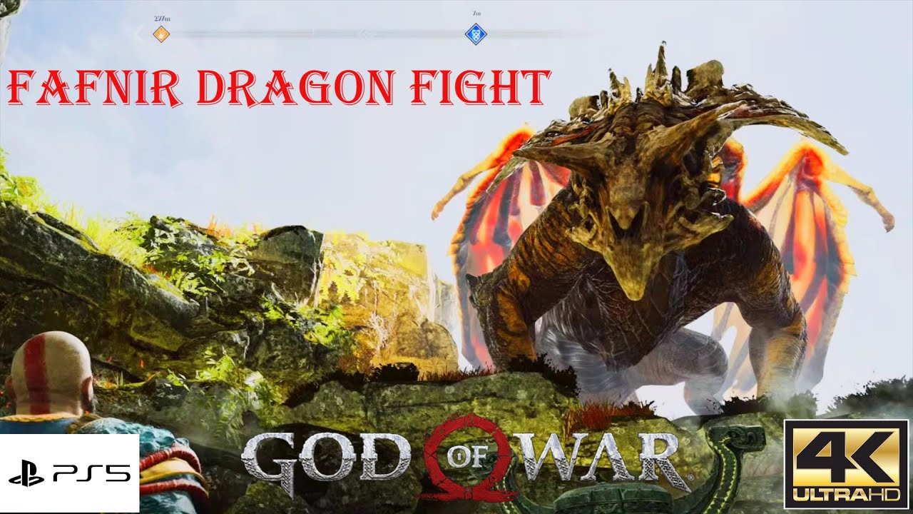 God Of War - (GOW) - Ps5 - Fafnir Dragon Fight - 4K HD - YouTube