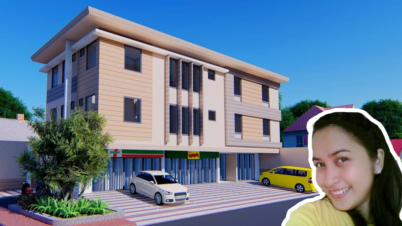 HOUSE DESIGN PLAN 18X16m 3 Storey APARTMENT 4 Unit with 2 Bedrooms FULL ...