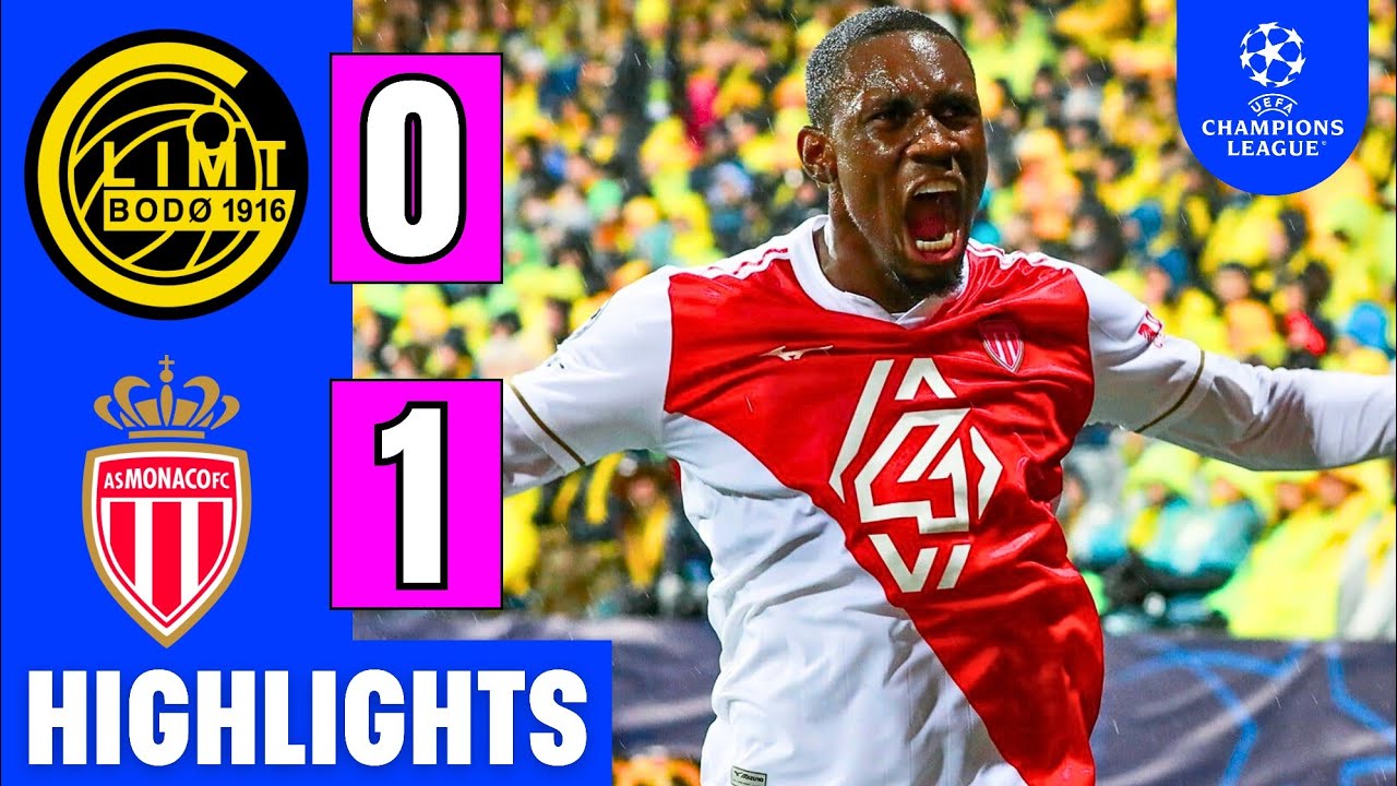 Bodø/Glimt vs AS Monaco 0-1 Resumé | Folarin Balogun Goal | UCL ...
