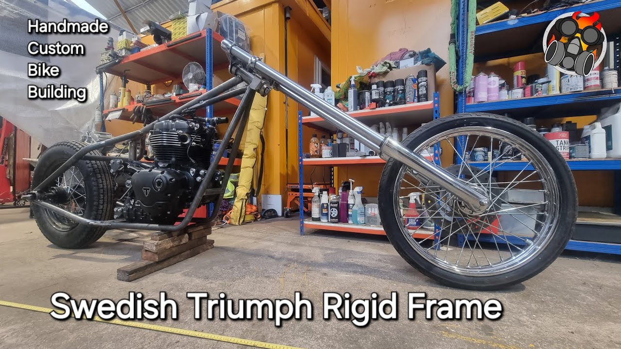Handmade Triumph Pt5 How I Build Rigid Frame Custom Bike Chopper # ...