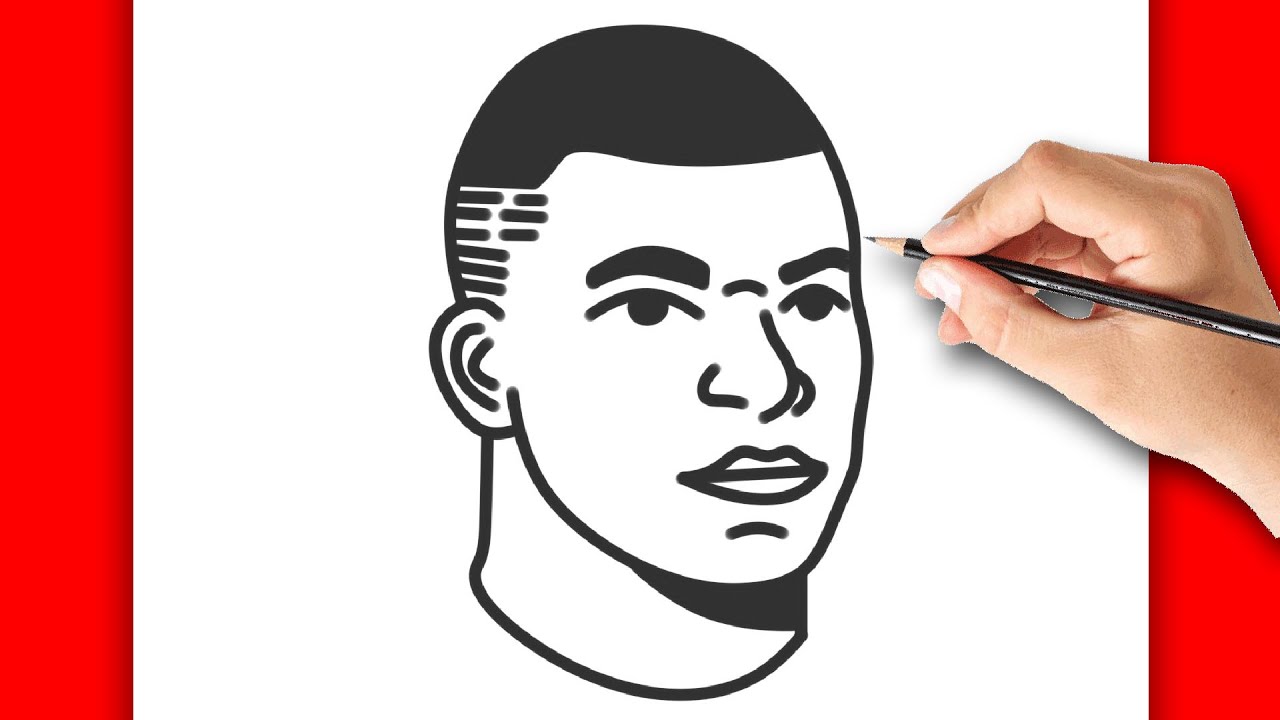 HOW TO DRAW KYLIAN MBAPPÉ EASY | DRAWING STEP BY STEP - YouTube