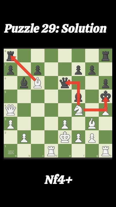Puzzle 29 Solution: WHITE MOVE BLACK MOVE WHITE MOVE | MATE IN TWO #viralvideo #music #chess ...