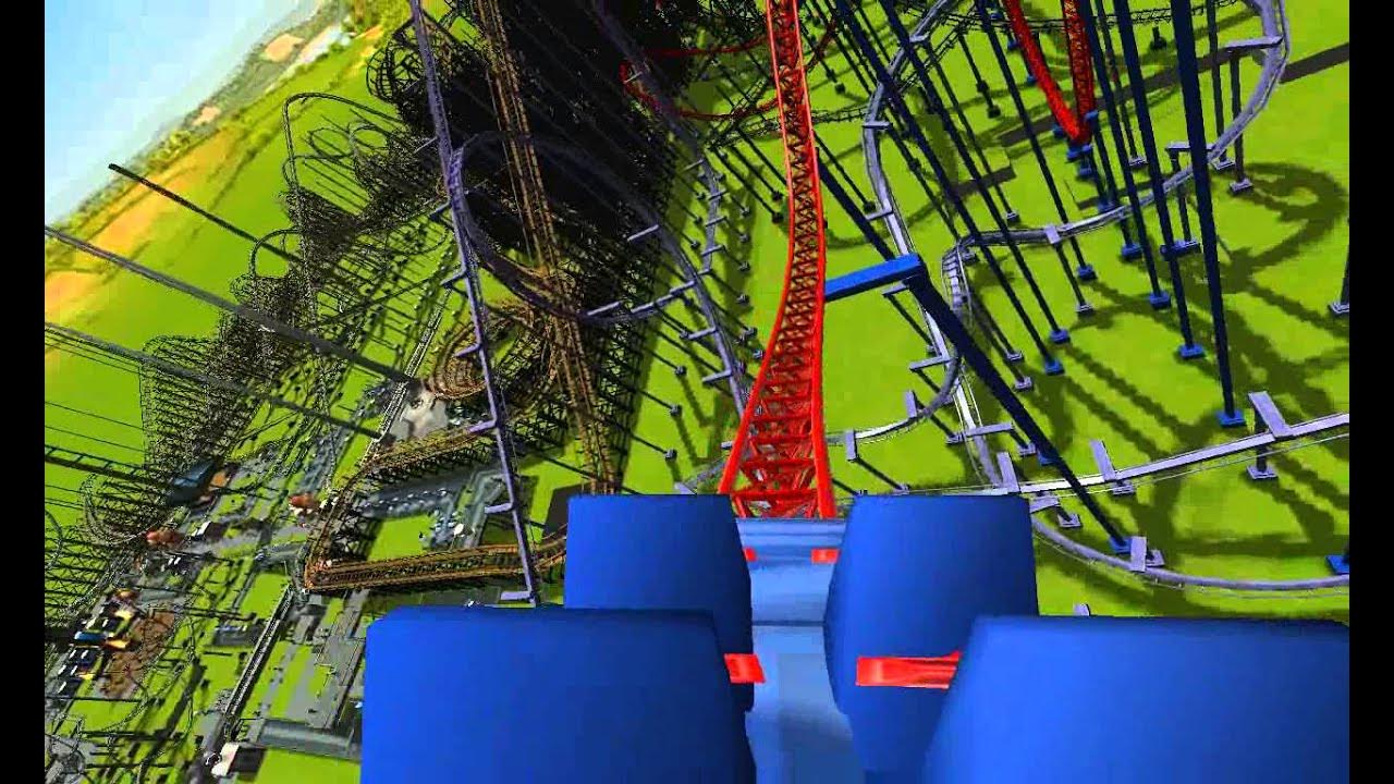 Roller Coaster Tycoon 3 "Superman" POV - YouTube