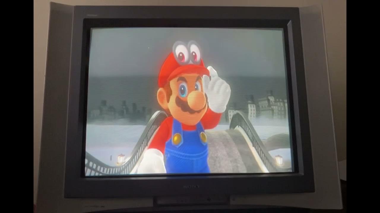 Nintendo Switch - Super Mario Odyssey Intro on Sony Trinitron KV-36FV310 via H2CS. - YouTube