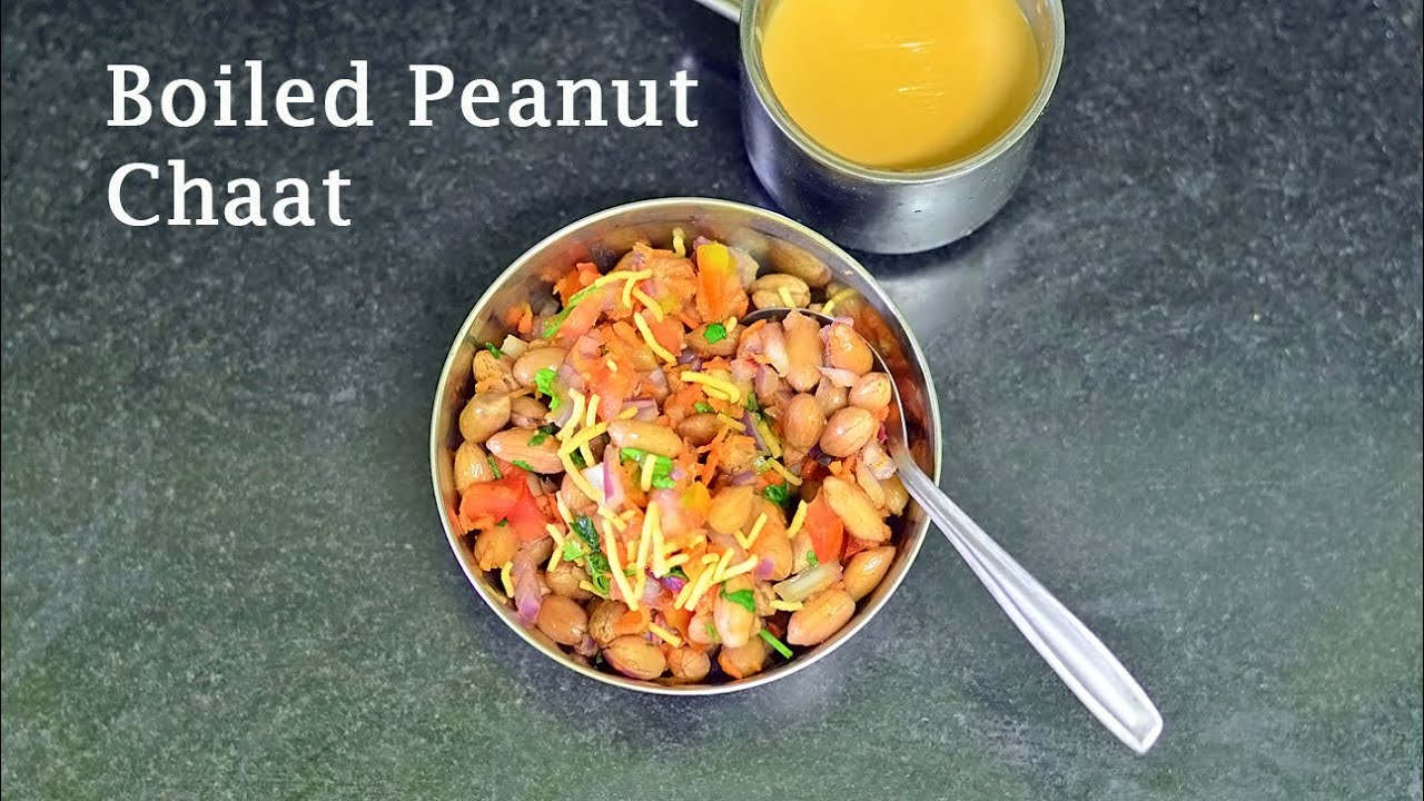 Boiled peanut chaat recipe / Peanut chaat recipe - YouTube