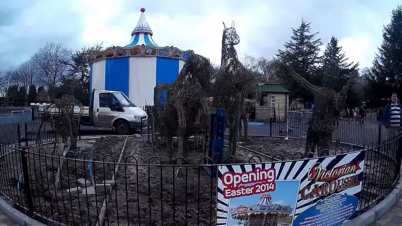 (construction update) paultons park new carousel 19/2/2014 - YouTube