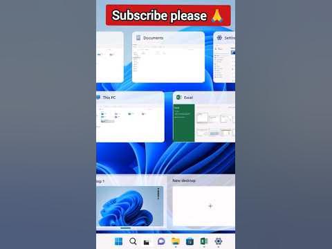 shortcut key to open task view in windows pc - YouTube