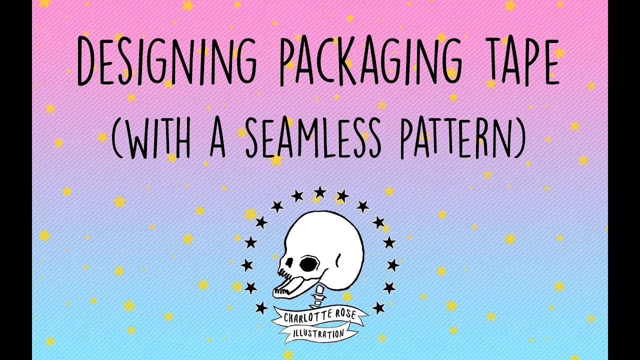 DESIGNING PACKAGING TAPE - WITH SEAMLESS PATTERN and using Sticker Mule ...