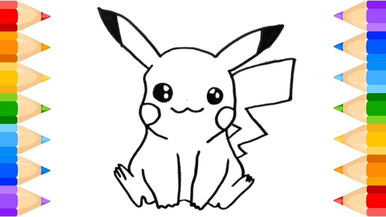 How to draw Pikachu for beginners || Easy Pikachu Drawing - Step by ...