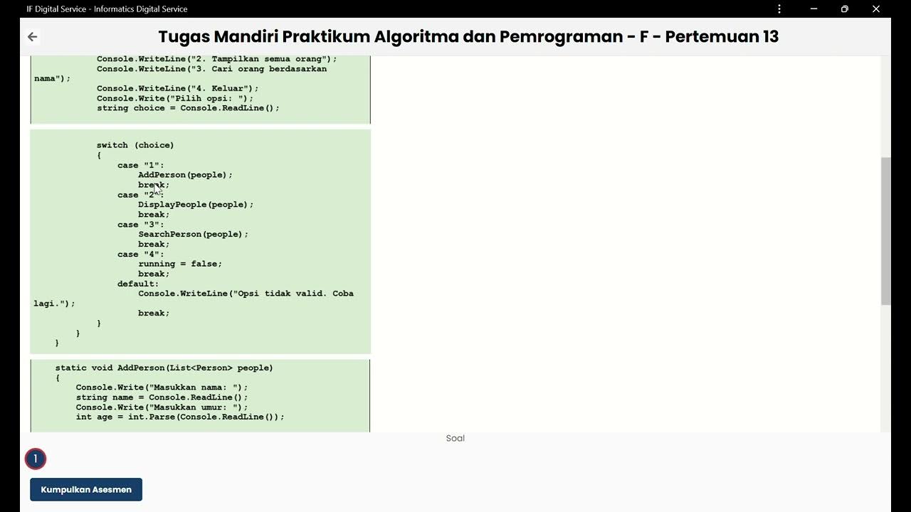 jelaskan fungsi - fungsi yang digunakan pada tiap baris syntax, - YouTube