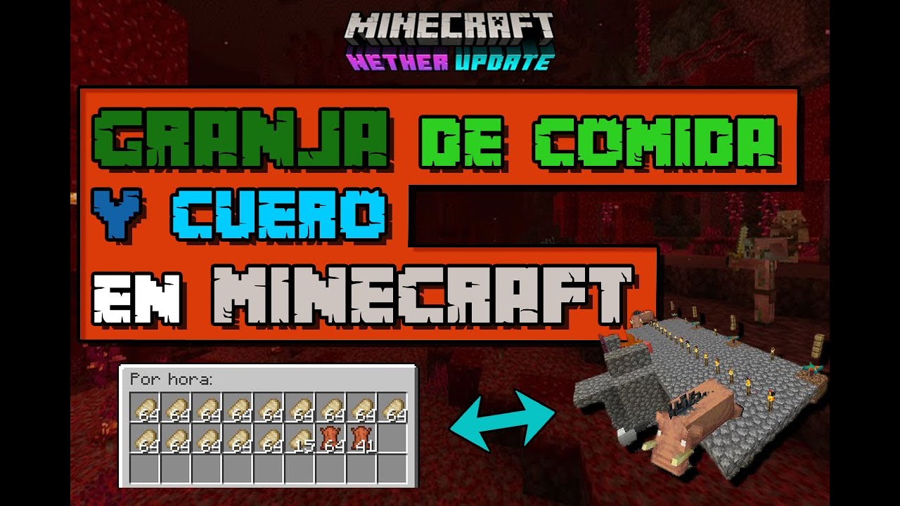 GRANJA DE HOGLINS🥓 super fácil | Nueva fuente de comida de la NETHER ...