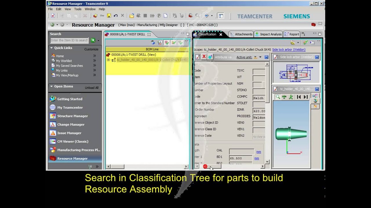 9 Teamcenter Resource Manager Manufacturing Process Planning -MPP - YouTube