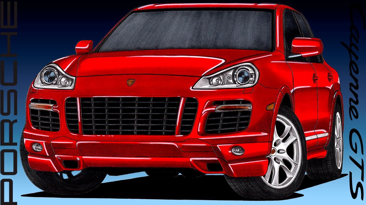 Спортивний SUV Porsche Cayenne GTS V8 Type 957 | Drawing Porsche ...