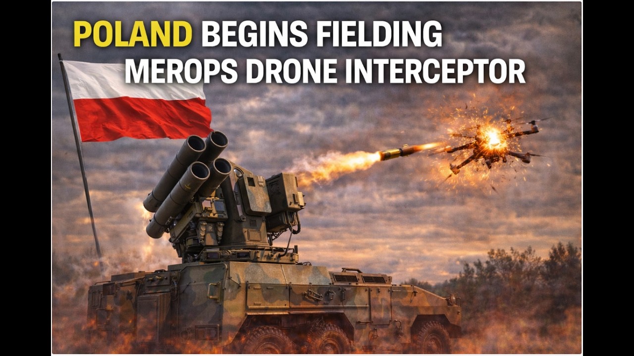 Poland begins fielding MEROPS drone interceptor system - YouTube
