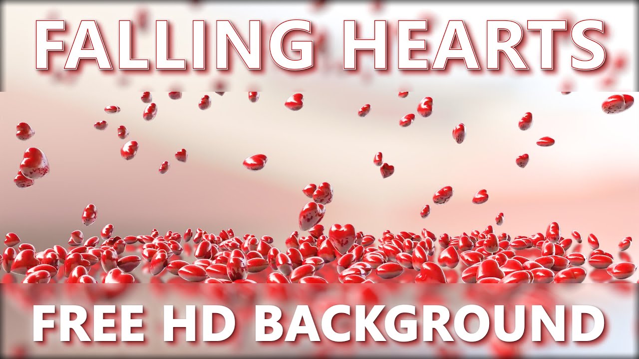 HD Falling Hearts 1080p Lovers Motion Background - YouTube