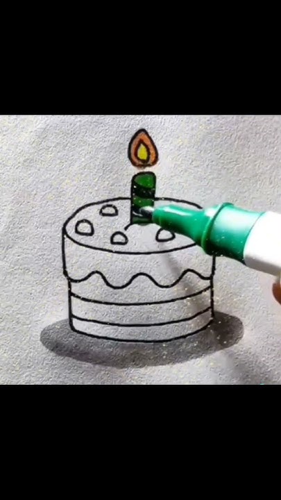 تعلم رسم تورتة 🎂🍫 عيد ميلاد بسهولة رسم سهل للأطفال جربوها واعملوا إشتراك ف قناتي وفعلو الجرس🤎
