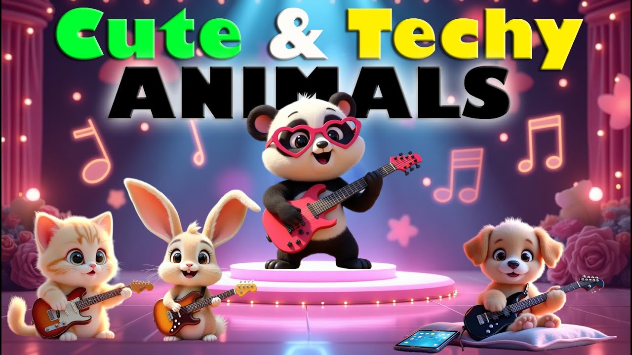 CUTE AND TECHY ANIMALS | KIDS SONG | ANIMALS SONG - YouTube